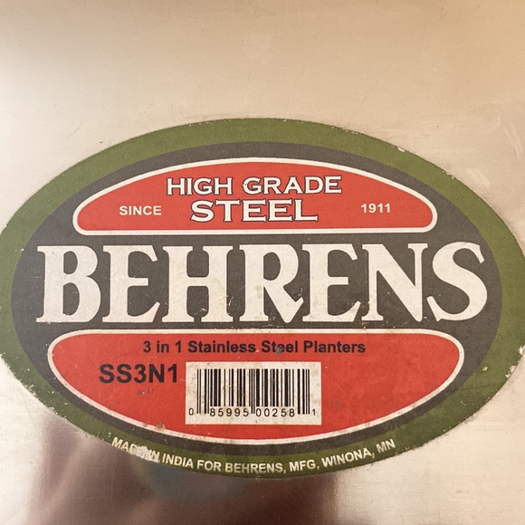 Behren’s | Other | Behrens Stainless Steel 3 In Planters With Copper ...